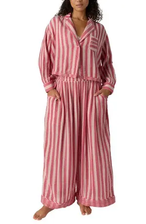 Free People Intimately Fp One And Done Pajama Shirt - Red Combo
