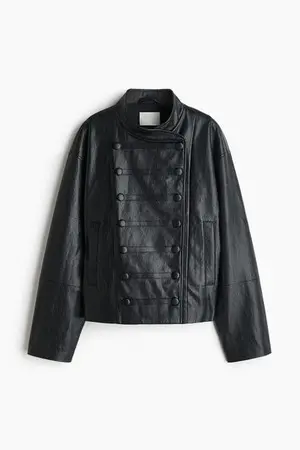 H&M Coated Button-detail Jacket