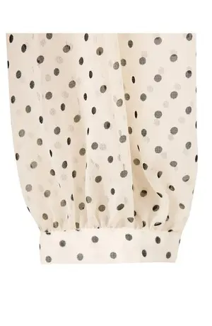 Mango Polka Dot Long Sleeve Minidress