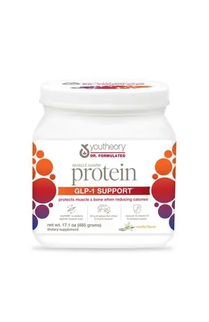 YOUTHEORY Muscle Guard Protein Glp-1 Support Powder 17.1 Ounces