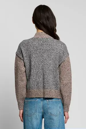 Central Park West Orla Mixed Marled Oversized Sweater