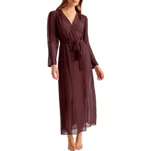 Rya Collection Lovely Chiffon Robe - Truffle