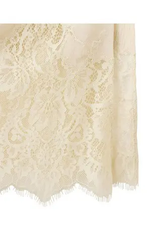 Mango Longline Lace Camisole - Ecru