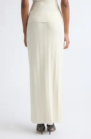 COLLEEN ALLEN Merino Wool Rib Maxi Skirt