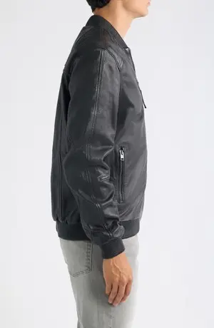 Mauritius Glashy Leather Bomber Jacket