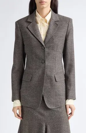 Etro Wool Two Button Jacket - Multi Gray Base