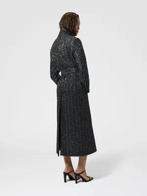 Missoni Striped Lamé Knit Duster Coat