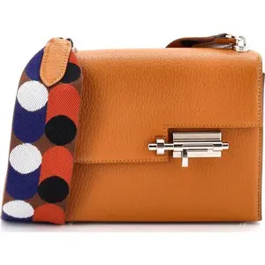 Hermès Verrou Bag Chevre Mysore And Canvas Mini - Brown