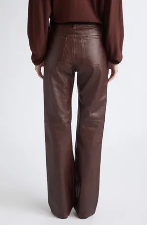 LEMAIRE Straight Leg Leather Pants