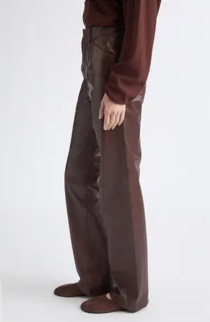 LEMAIRE Straight Leg Leather Pants