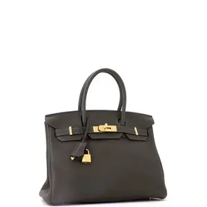 Hermès Birkin Handbag Green Togo With Gold Hardware 30