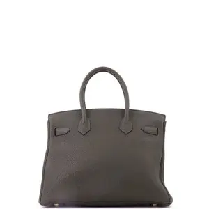 Hermès Birkin Handbag Green Togo With Gold Hardware 30