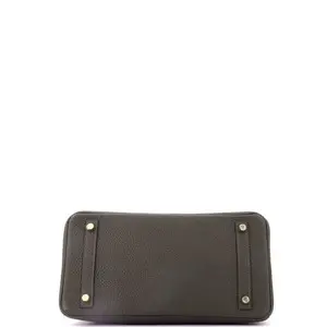Hermès Birkin Handbag Green Togo With Gold Hardware 30