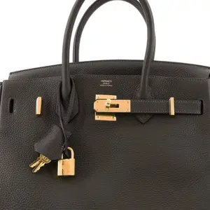 Hermès Birkin Handbag Green Togo With Gold Hardware 30