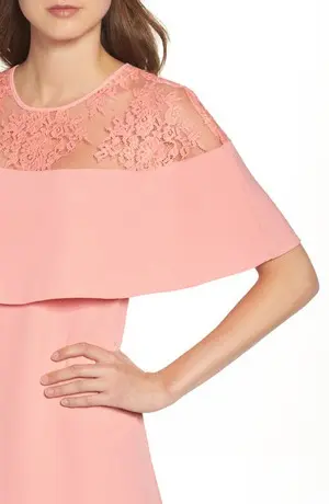 BB DAKOTA OCCASION Bb Dakota Lace Capelet Dress