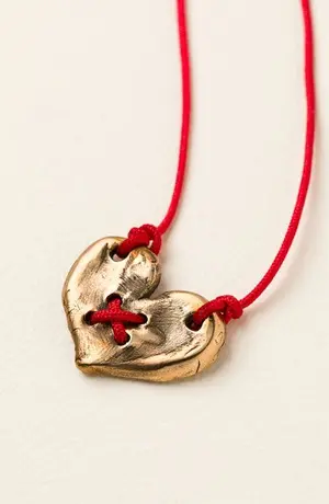 UNCOMMON GOODS Mended Heart Necklace - Multi