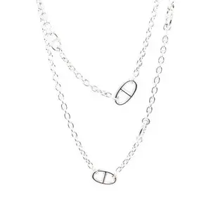 Hermès Farandole Long Necklace Sterling Silver 120 - Metallic Silver