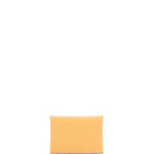 Hermès Calvi Duo Card Holder Evercolor - Brown
