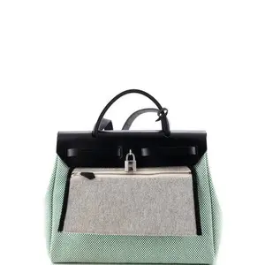 Hermès Herbag Zip Criss Viking Toile And Leather 31