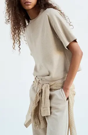 Mango Seam Detail T-shirt - Ecru