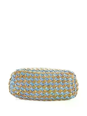 Prada Canapa Raffia Crochet Small Tote Bag