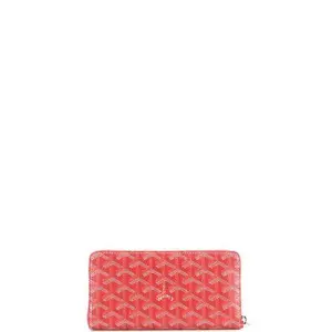 Goyard Matignon Zip Wallet Coated Canvas With Leather