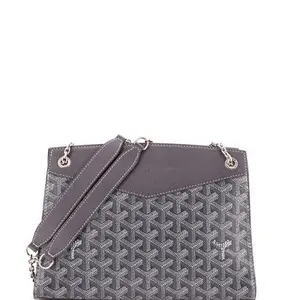 Goyard Structured Rouette Chain Shoulder Bag Coated Canvas Pm - Grey