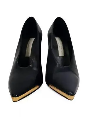 Stella McCartney Pointed-toe Metal-cap Pumps