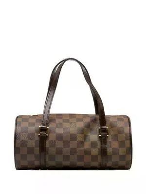 LOUIS VUITTON 2004 Damier Ebene Papillon 26 Handbag - Brown