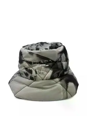 Prada Quilted Camouflage-print Bucket Hat - Grey