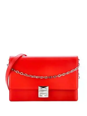 Givenchy 4g Chain Leather Medium Crossbody Bag - Red