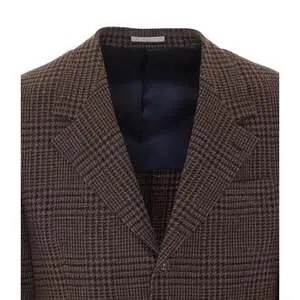 Brunello Cucinelli Tailored Prince Of Wales Cashmere Jacket