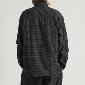 Comme Des Garçons Half Zip Micro Gingham Shirt