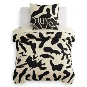 PURE PARIMA Bebeteen Ebony And Ivory Reversible Comforter Set