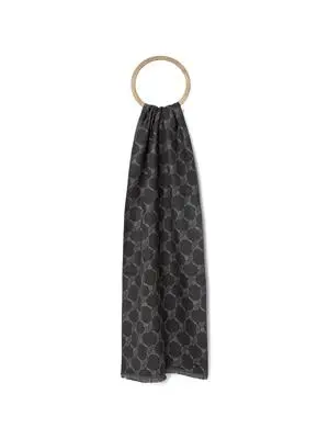 JOOP! Cornflower-pattern Scarf - Grey