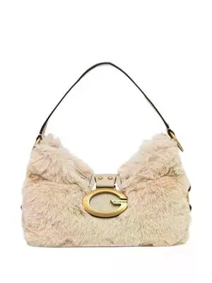 Guess Camden Mini Faux Fur Shoulder Bag - Neutrals