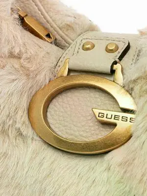 Guess Camden Mini Faux Fur Shoulder Bag - Neutrals