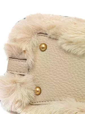 Guess Camden Mini Faux Fur Shoulder Bag - Neutrals