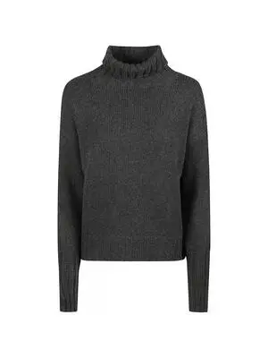 ARAGONA Ribbed-knit Turtleneck Sweater - Grey