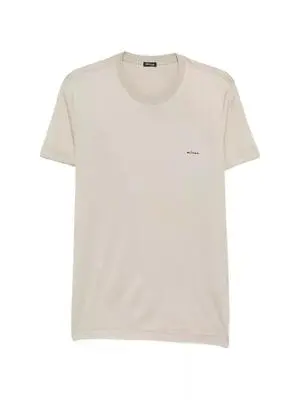 Kiton Logo-embroidered T-shirt - Neutrals