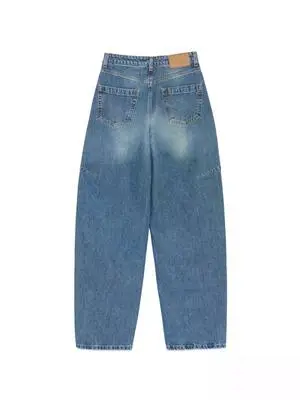ERMANNO FIRENZE Panelled Faded-effect Jeans
