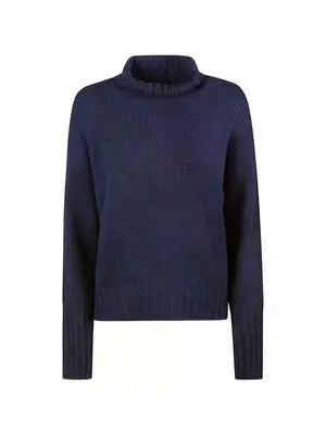 ARAGONA Cashmere Roll-neck Sweater - Blue
