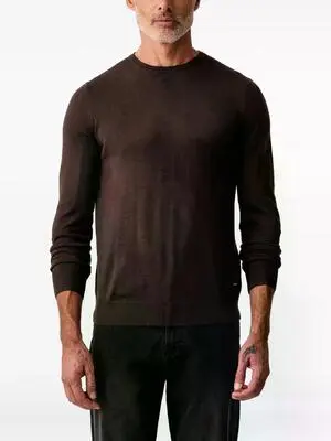 JOOP! Logo-plaque Crew-neck Sweater - Brown