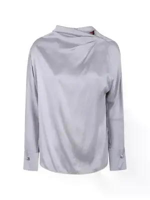 Max Mara Draped Silk Shirt
