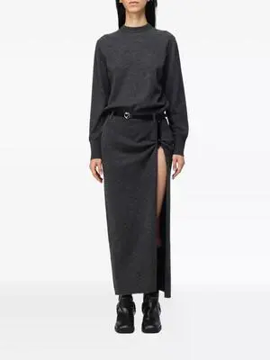Coperni Belted Side-slit Maxi Dress