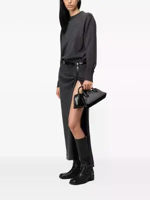 Coperni Belted Side-slit Maxi Dress