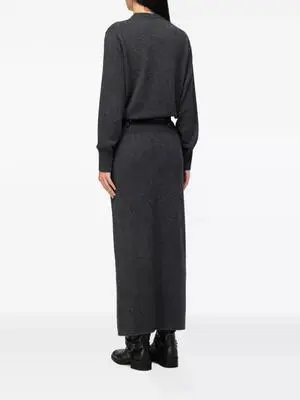 Coperni Belted Side-slit Maxi Dress