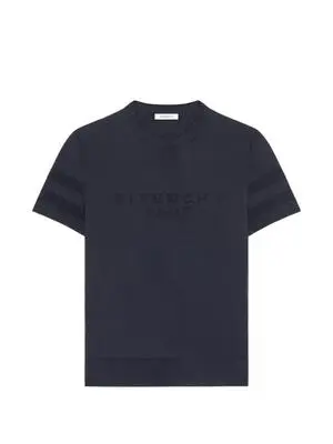 Givenchy T-shirt In Cotton Knit With Paris Jacquard