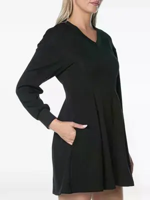 Armani Exchange Pleated Long-sleeve Mini Dress