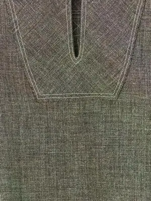 Soeur Contrast-stitch Linen Shirt